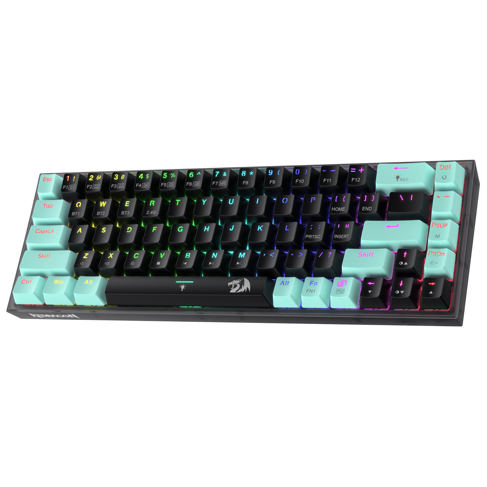 Redragon K631 Compact Wireless Green Mechanical Gaming Keyboard ...